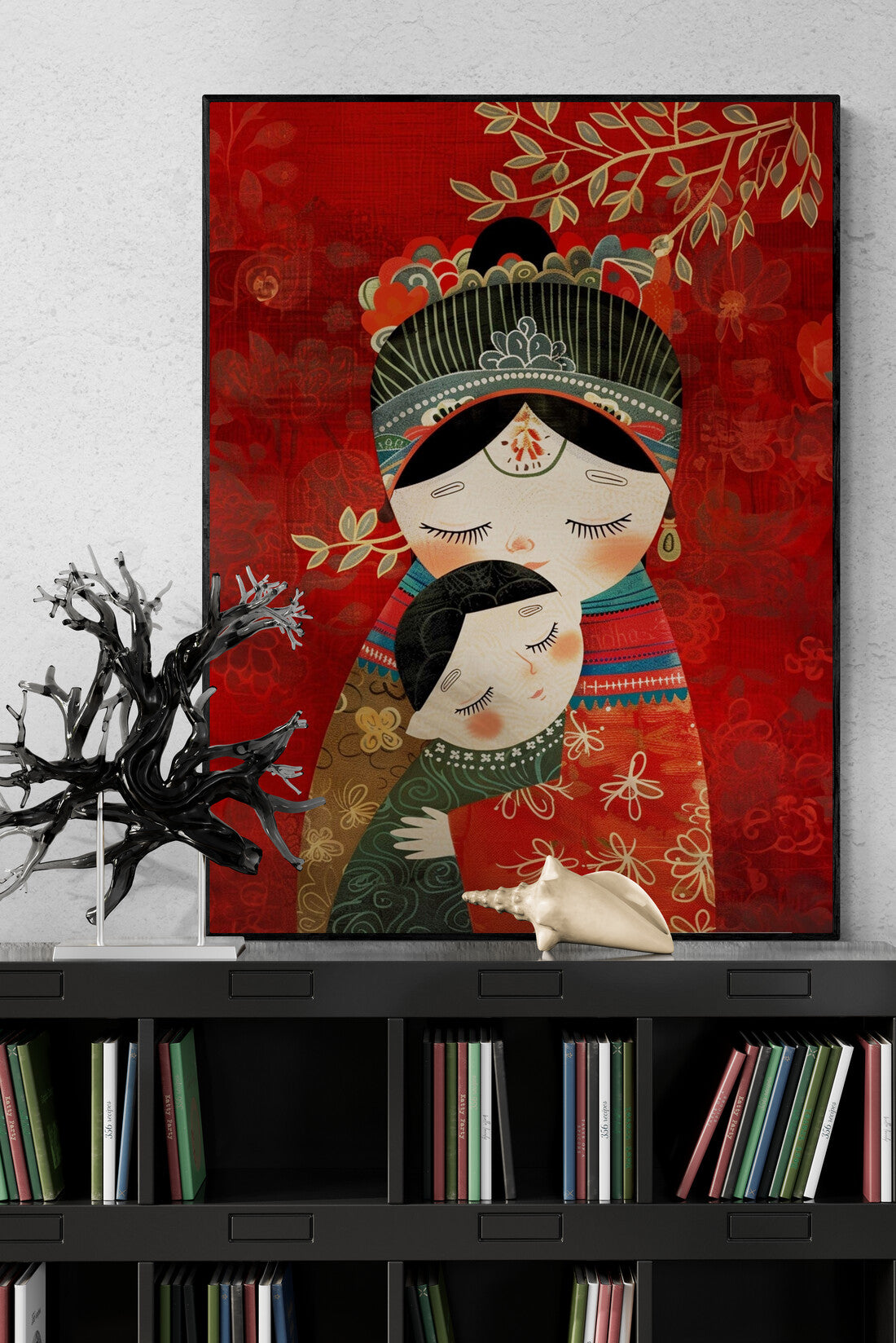 Mother & Child Wall Art | Original Canvas, Russian Tenderness ...