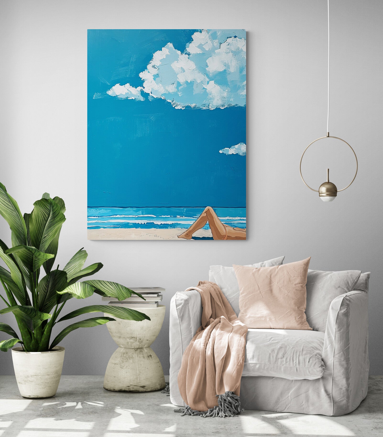Artist Canvas – Soothing Coastal Landscape - MyselfMonArt