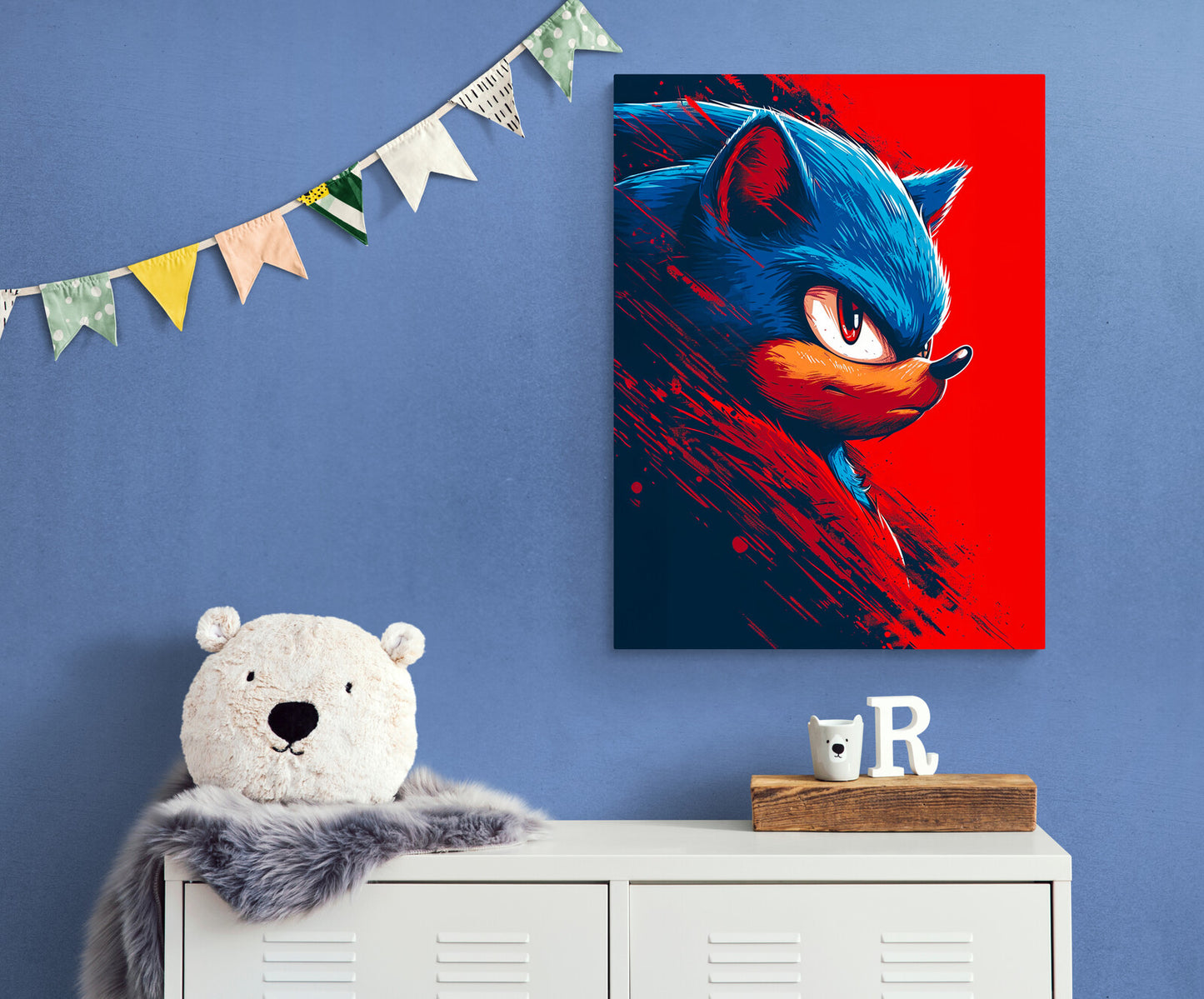 Toile déco Sonic – Aventure enfant - MyselfMonArt