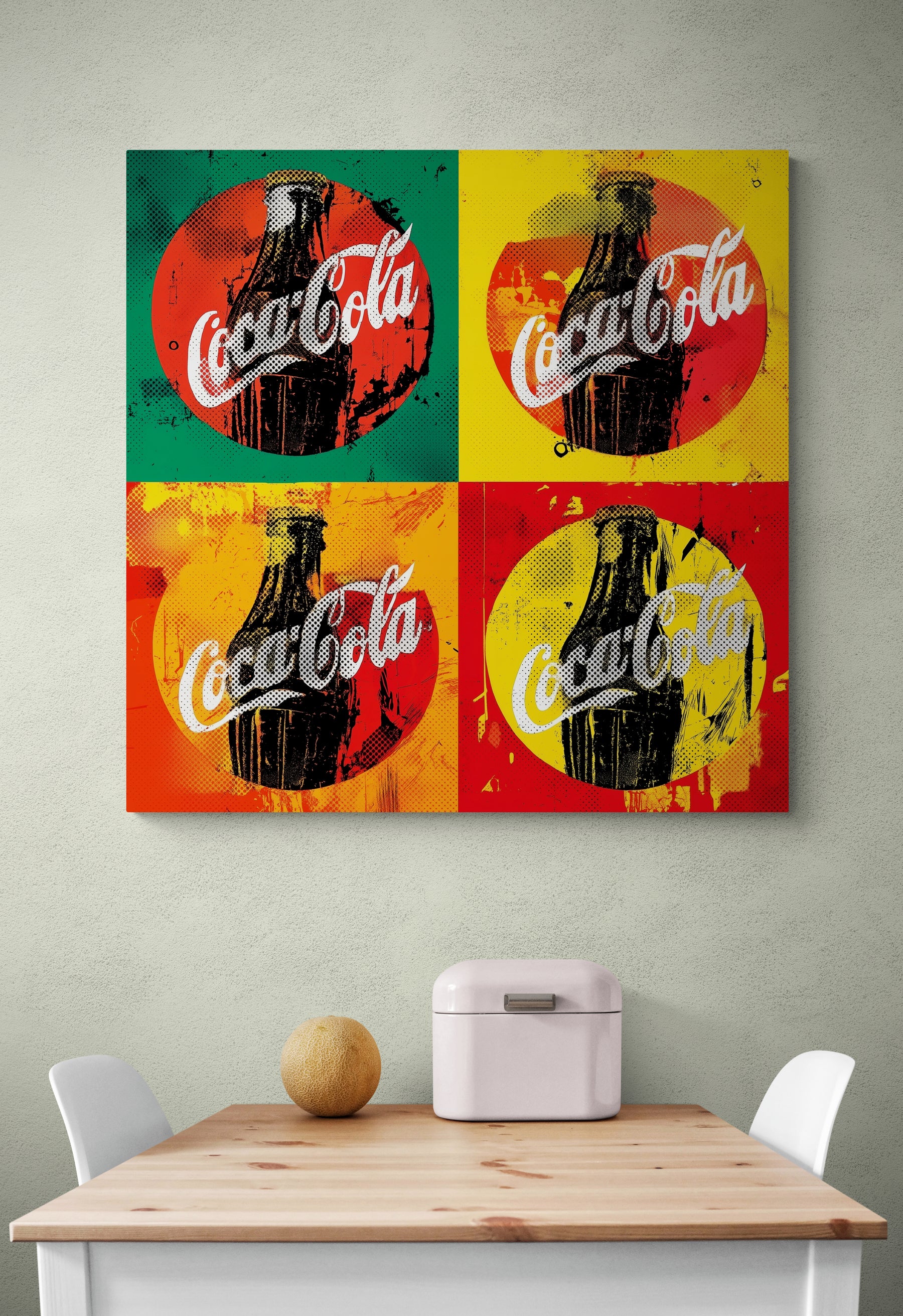 Tableau vintage et moderne - Coca-Cola en pop art – - MyselfMonArt