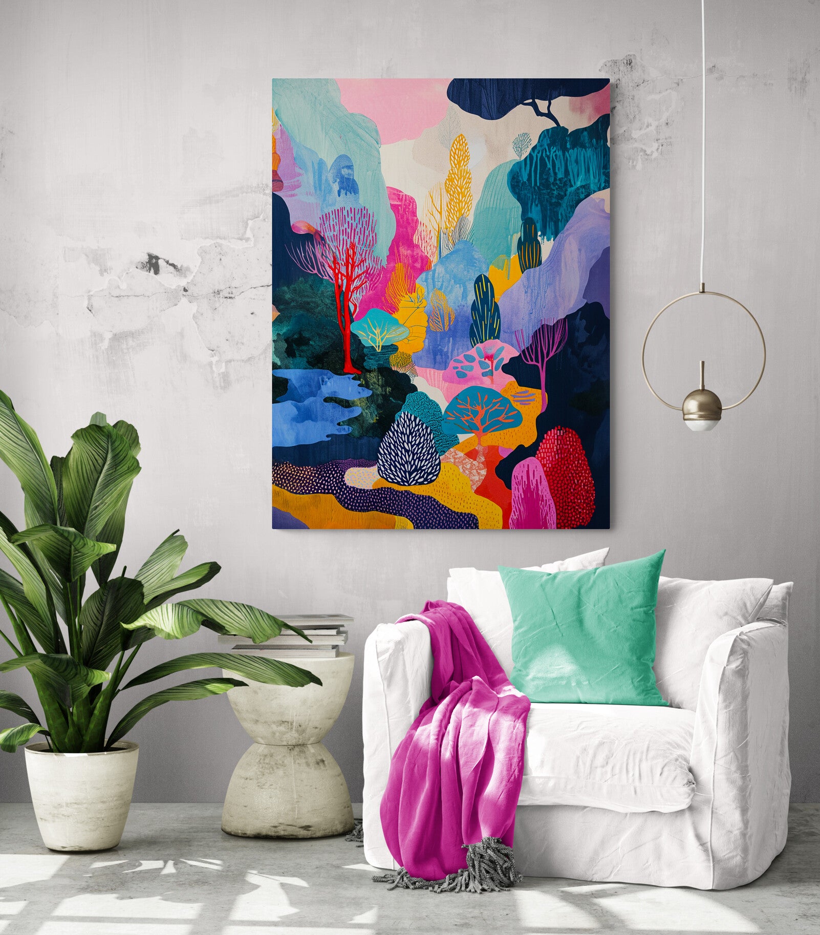 Décor mural - Paysage imaginaire féerique - MyselfMonArt