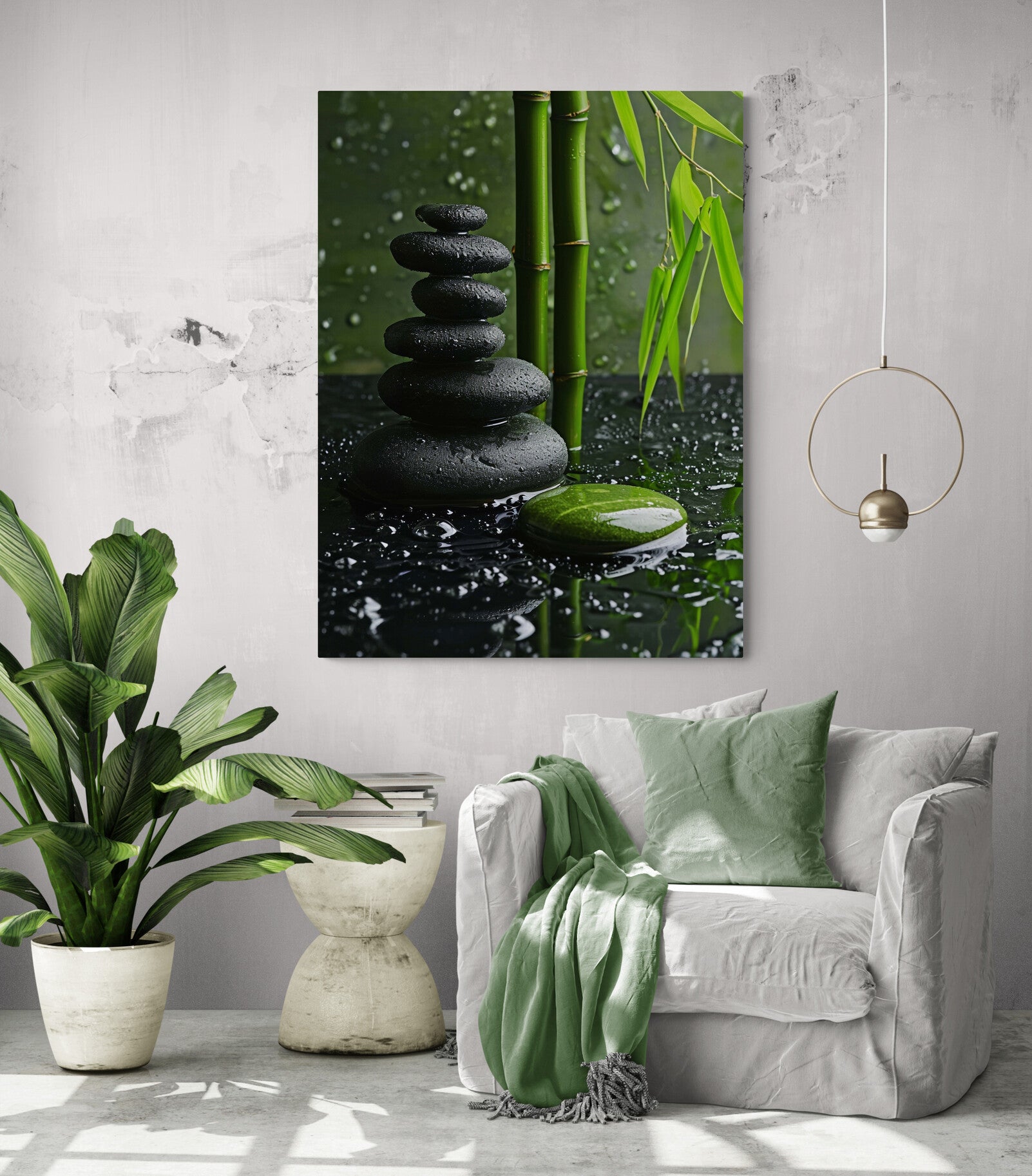 Toile d’artiste - Tranquillité décorative zen apaisante - MyselfMonArt