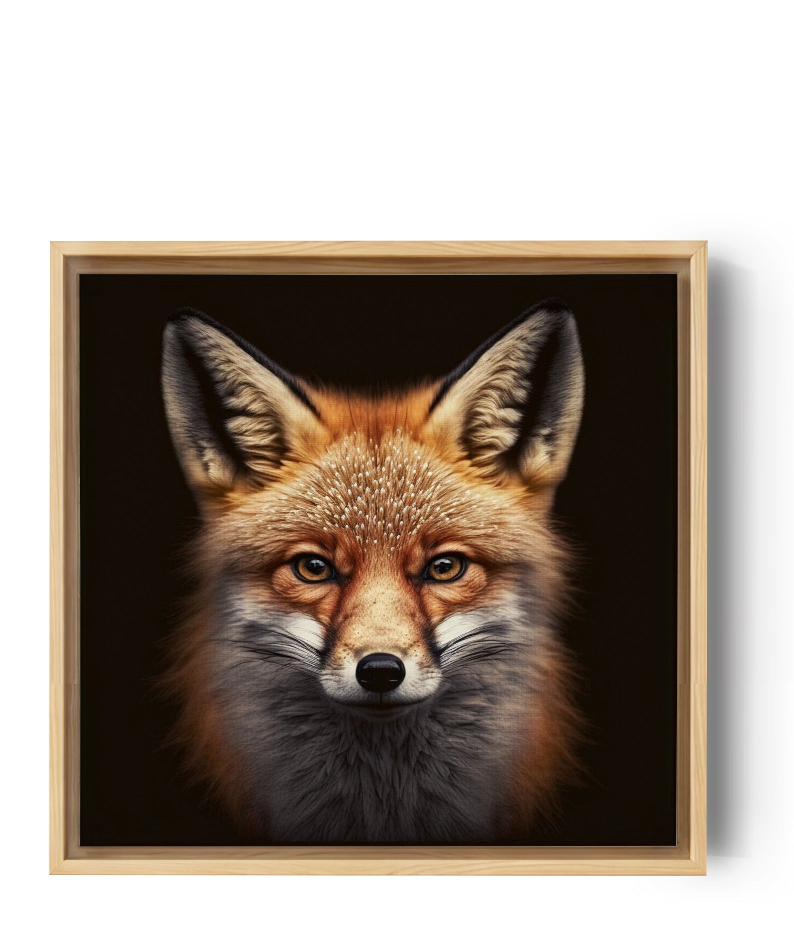 Peinture murale Renard roux – Regard vif - MyselfMonArt